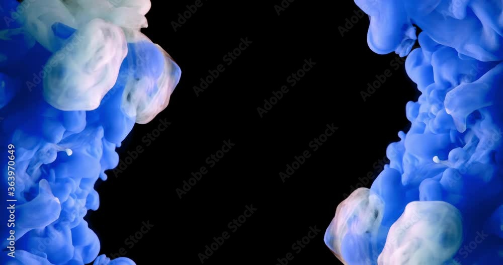 Colorful Ink Splashing And Swirling. Slow Motion Abstract Background ...