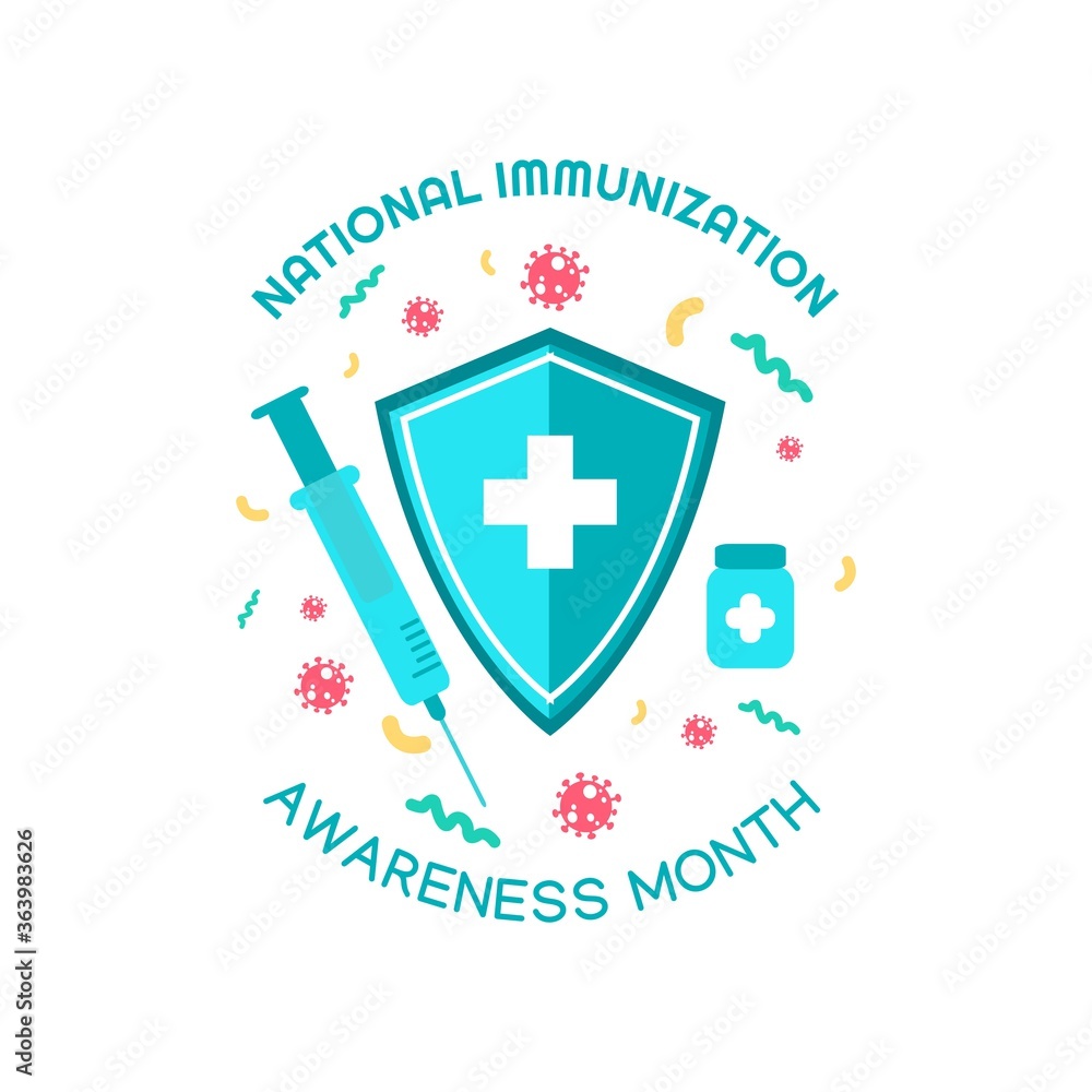 National Immunization Awareness Month Vector Illustration Stock Vector ...