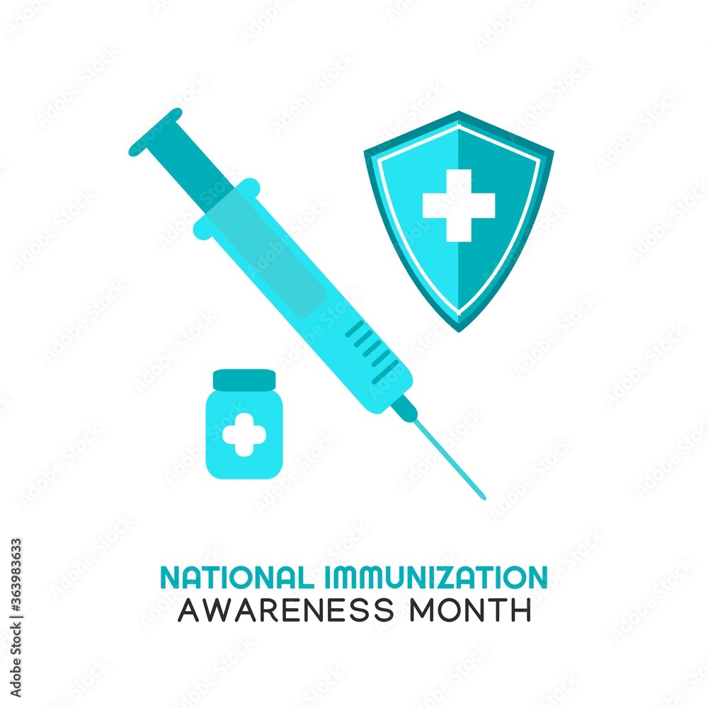 National Immunization Awareness Month Vector Illustration Stock Vector ...