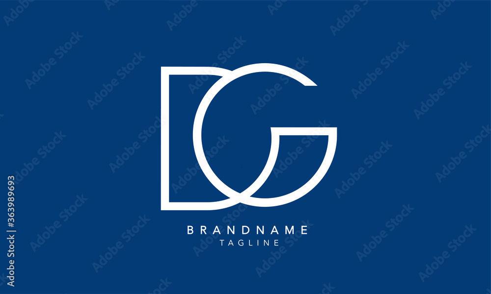 Alphabet letters Initials Monogram logo DG, DG, D and G Stock Vector ...