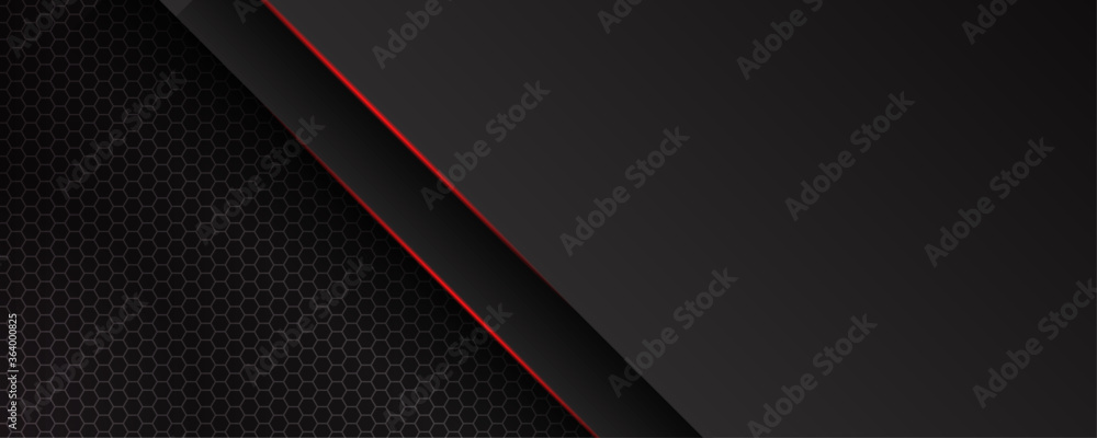 Abstract red black metal neutral line light silver with red overlap ...