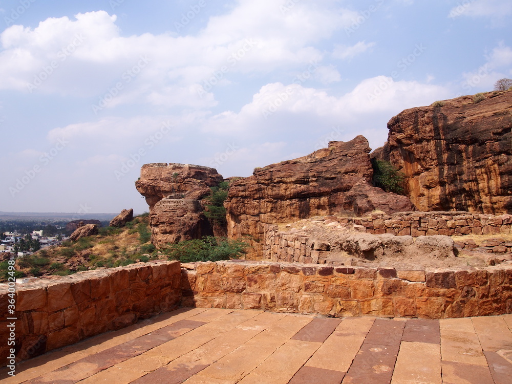 The valuable archaeological site next to the Badami Museum, Badami ...