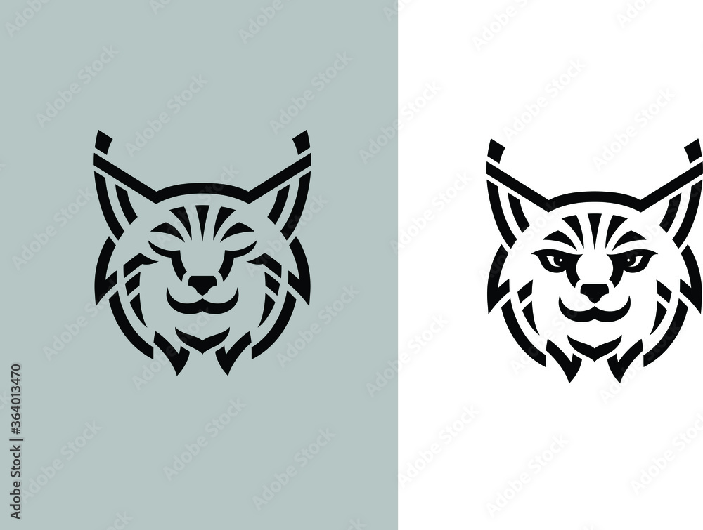 Simple Design of Head of Lynx Lineart Vector Stock Vector | Adobe Stock