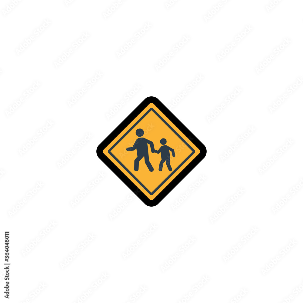Children Crossing Sign Vector