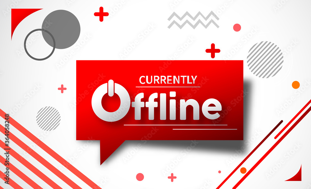 Currently Offline Background. with Abstract geometric shapes - vector ...