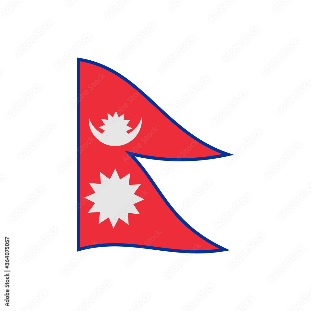 nepal national flags icon vector symbol of country Stock Vector | Adobe ...