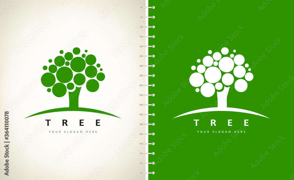 Tree logo vector. Plant Logo design vector nature illustration. Stock ...