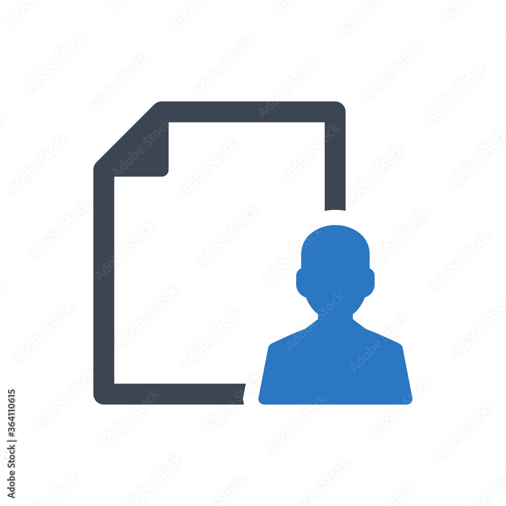 Employee Profile Icon. portfolio, resume (vector illustration) Stock ...