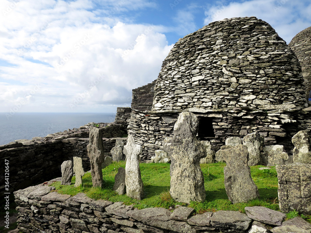 Poster Remains of the Skellig Michael monastery on Skellig Michael ...