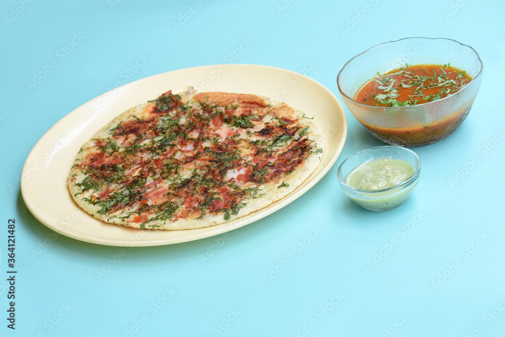 South Indian Food Uttapam Also Known As ooththappam, Rava Uttapam ...