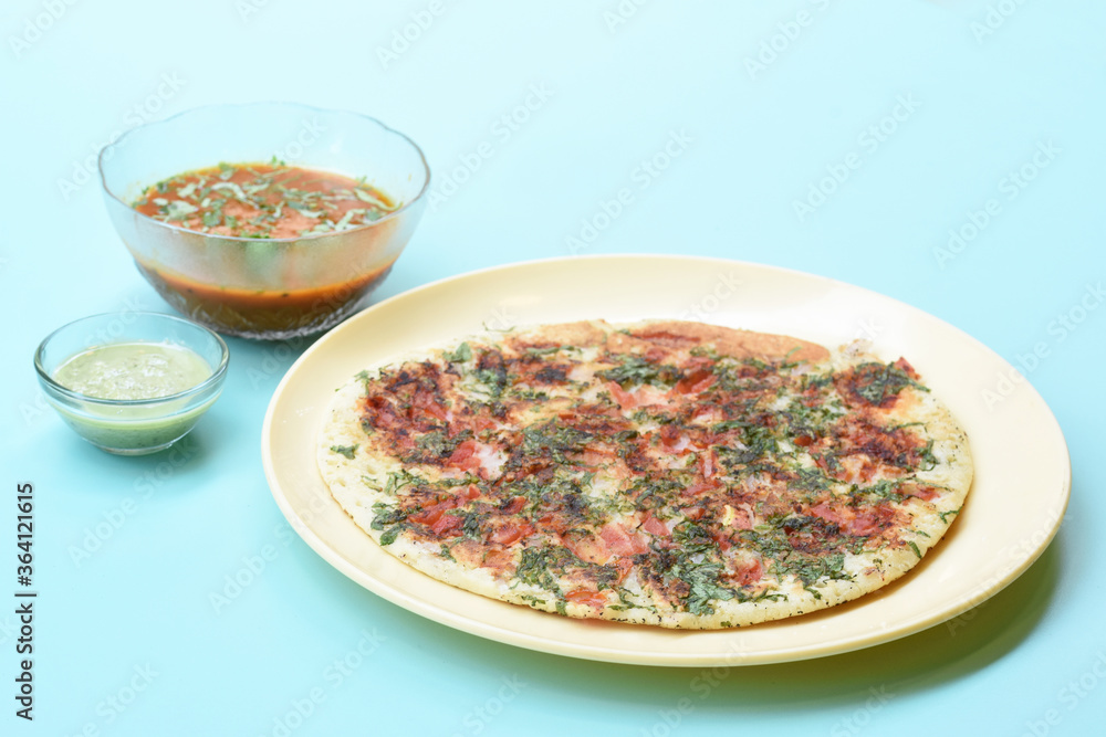 South Indian Food Uttapam Also Known As ooththappam, Rava Uttapam ...