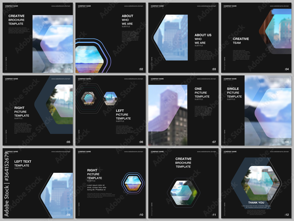 Brochure layout of square format covers design templates for square ...