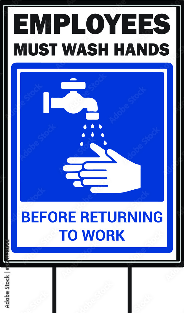 Wash your hands covid19 awareness poster vector, white background ...