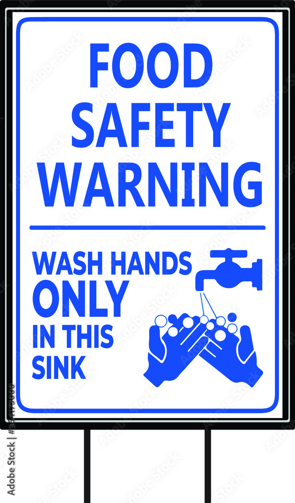 Food safety warning. set of mandatory sign or warning sign coronavirus ...