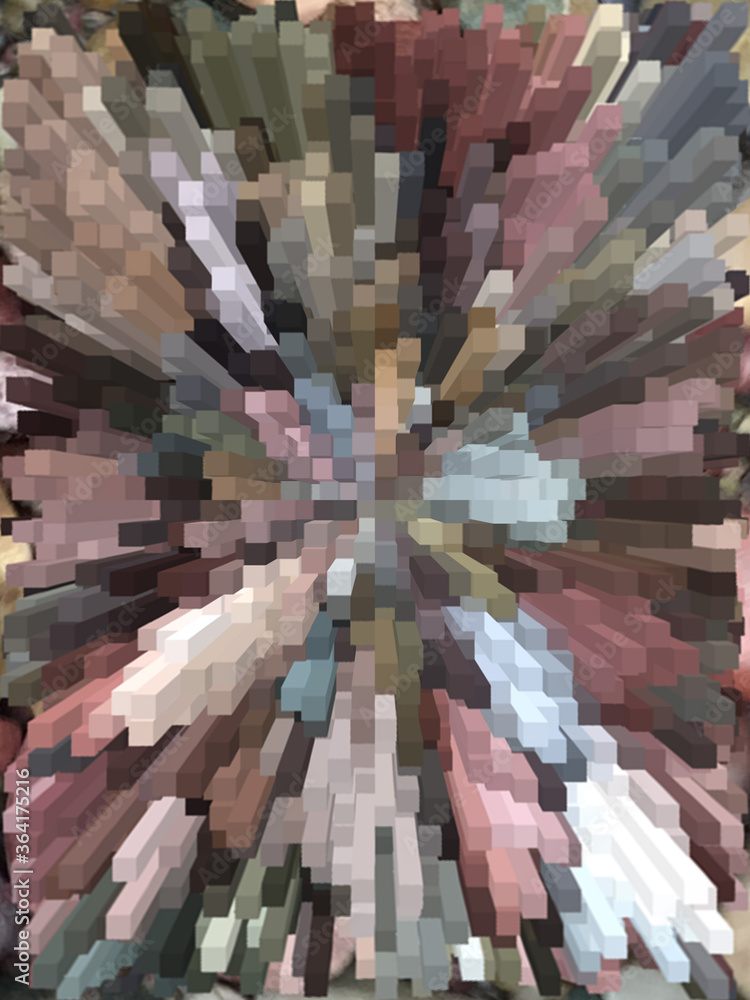 Deformed abstract background, extrusion applied effects to multi ...