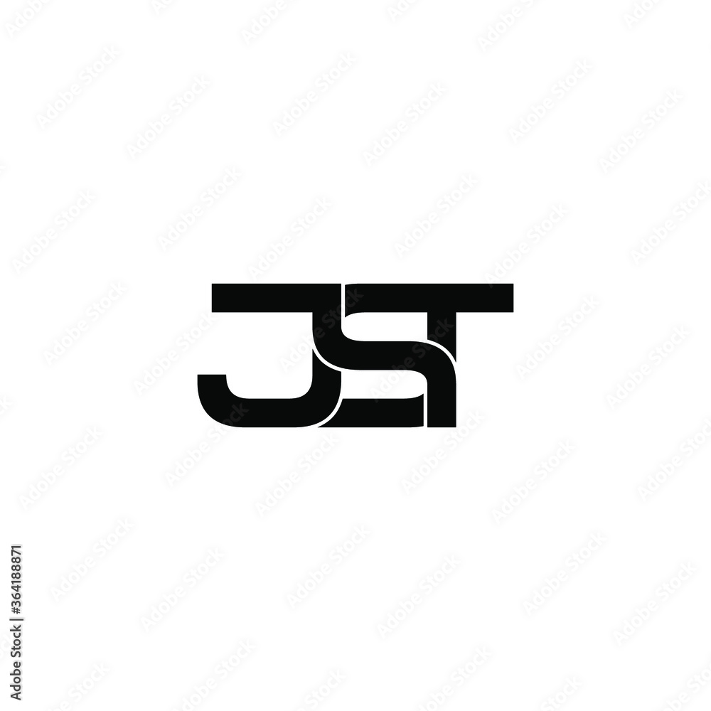 jst letter original monogram logo design Stock Vector | Adobe Stock