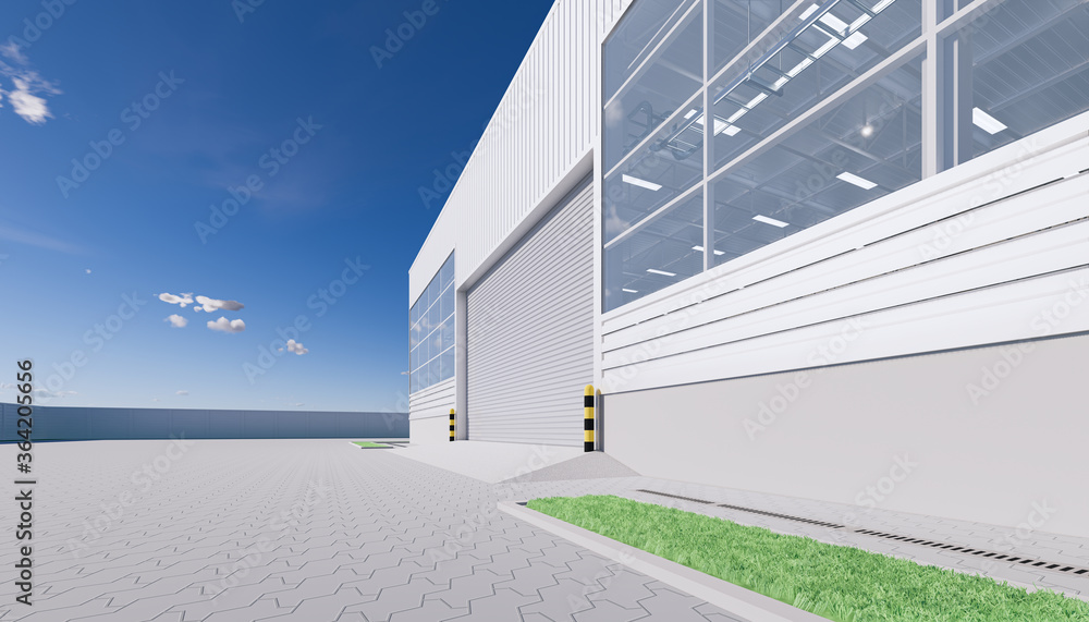 Commercial or industrial facade. That is a property use as factory ...