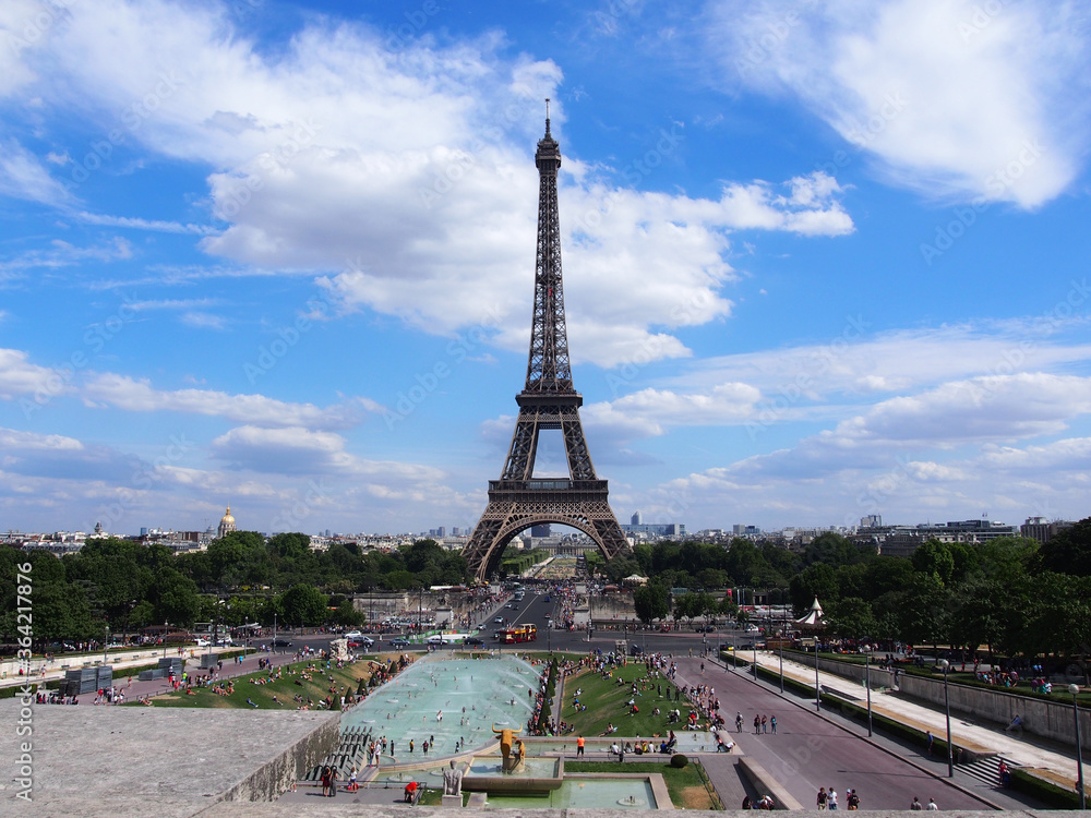 The Eiffel Tower, a popular tourist destination in Paris, visited by ...
