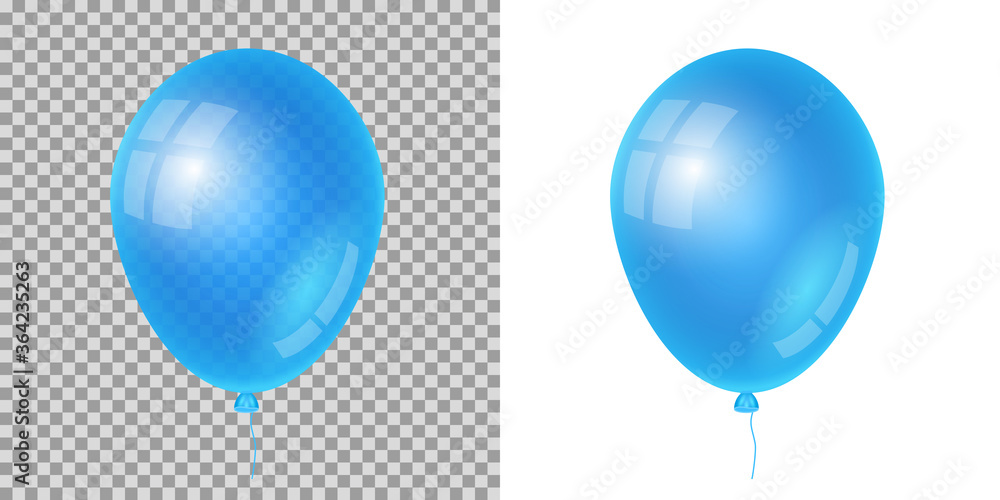 Vector illustration. A realistic balloon on a transparent background ...