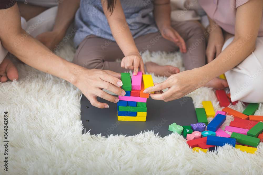 Little girl with learning disabilities Or the group of dow syndrome is ...