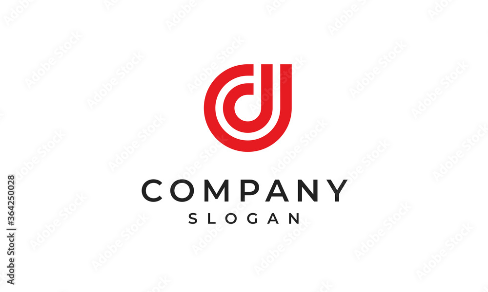 Double Letter D Logo DD Logo Design Stock Vector | Adobe Stock