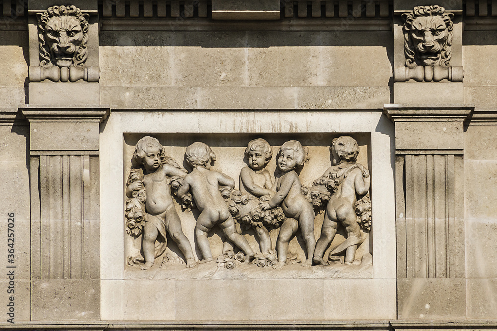 Architectural Detail of Austrian National Library on Heldenplatz in ...