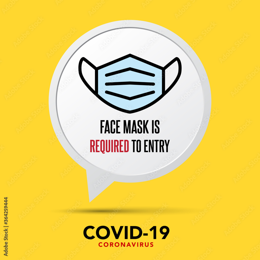 No face mask No entry sign. Stock Vector | Adobe Stock