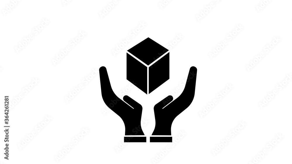 Handle with care icon can used for carton handle with care mark label ...