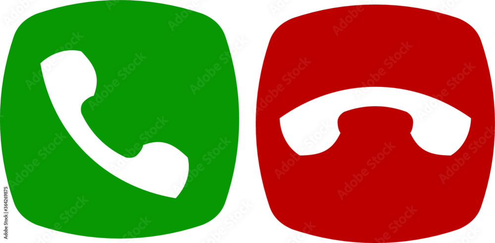 Two call buttons based on a convex rounded rectangle. Programm ...