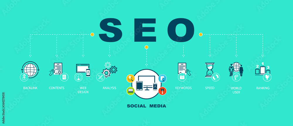 Search Engine Optimization, SEO. info graphics, icons template for ...