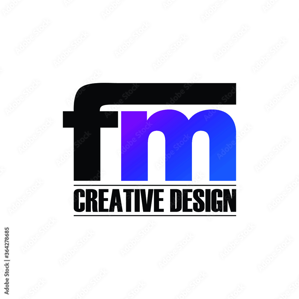 Letter FM logo icon design vector. monogram logo vector illustration ...