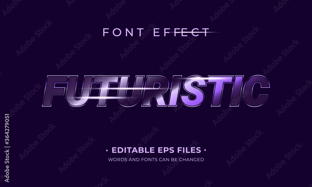 Futuristic font effect. Digital font effect vector design. easy to ...