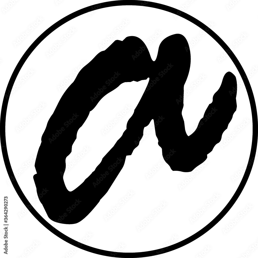 illustration of letter a in a circle logo vector Stock Vector | Adobe Stock