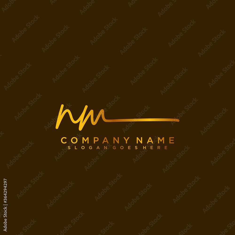NM initials signature logo. Handwriting logo vector templates. Logo for ...