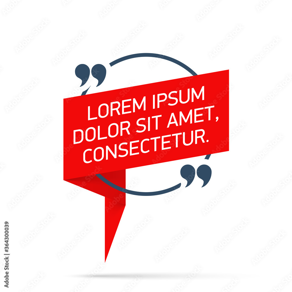 Design Quote speech bubble paper origami for message isolated on white ...