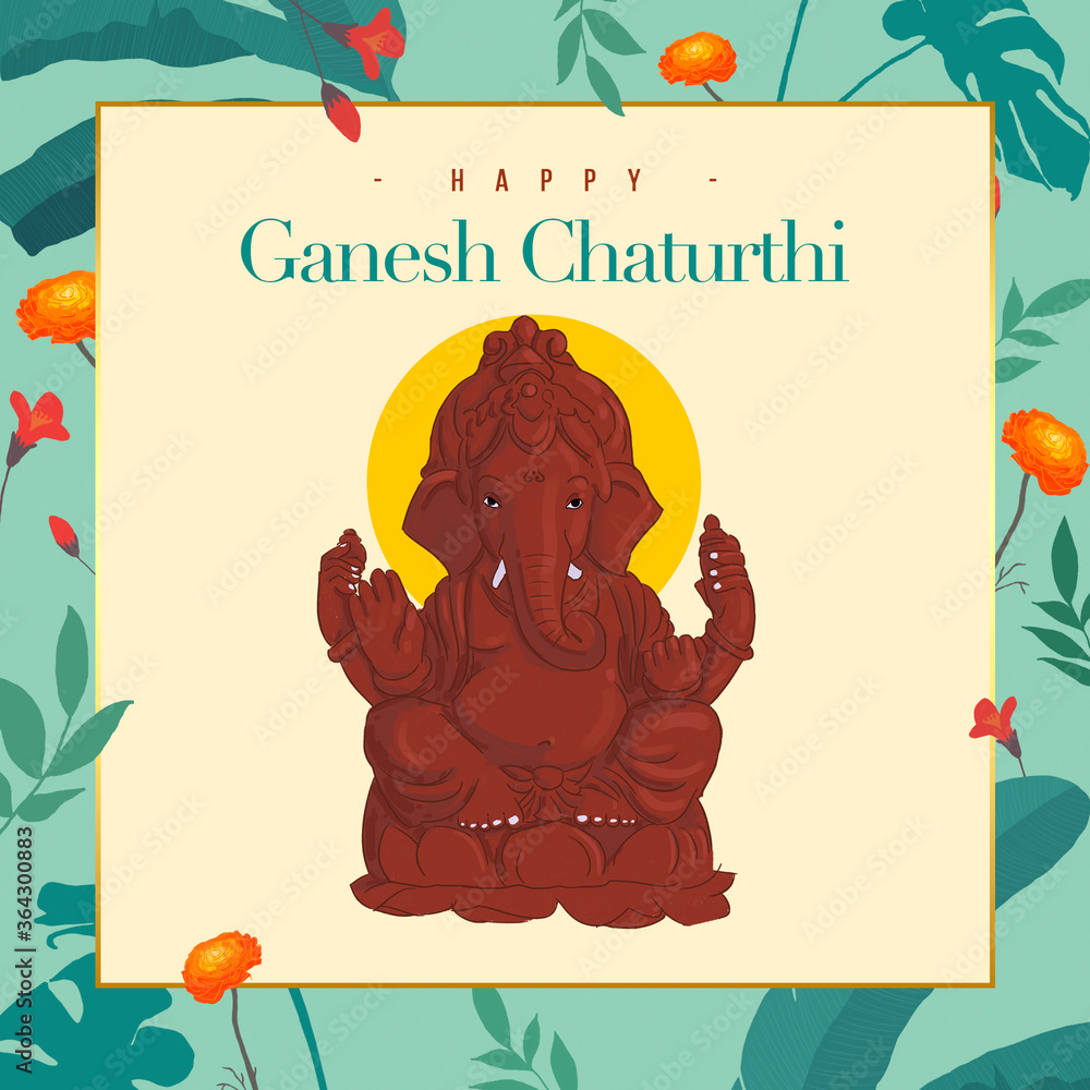 Ganesh Chaturthi Banner, Digital banner, Social Media Banner, Festival ...