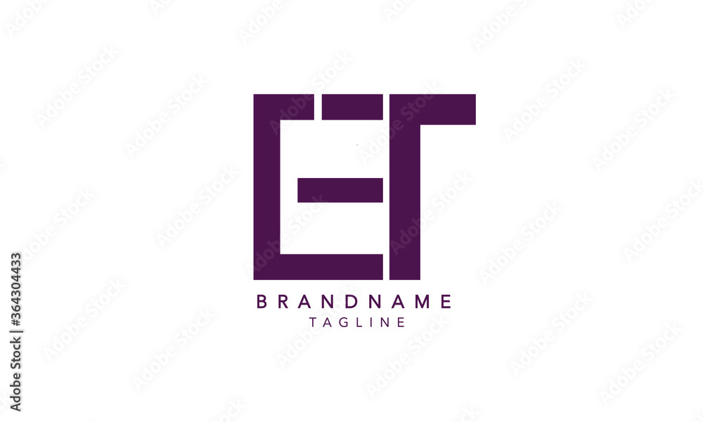 Alphabet letters Initials Monogram logo ET, TE, E and T Stock Vector ...