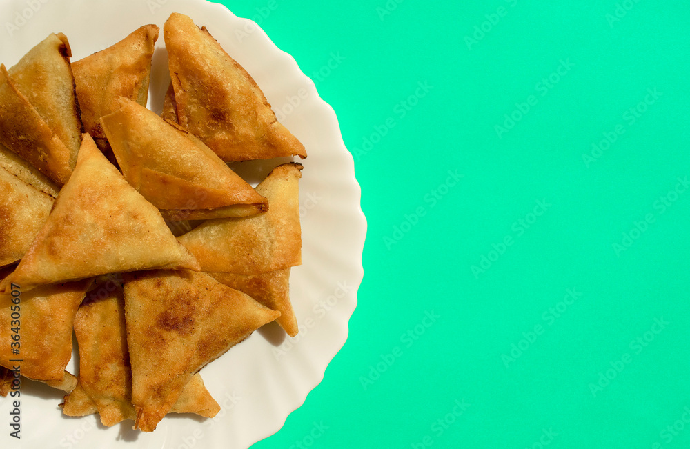 Famous traditional Arabic, Middle East, Asian cuisine. Triangular ...