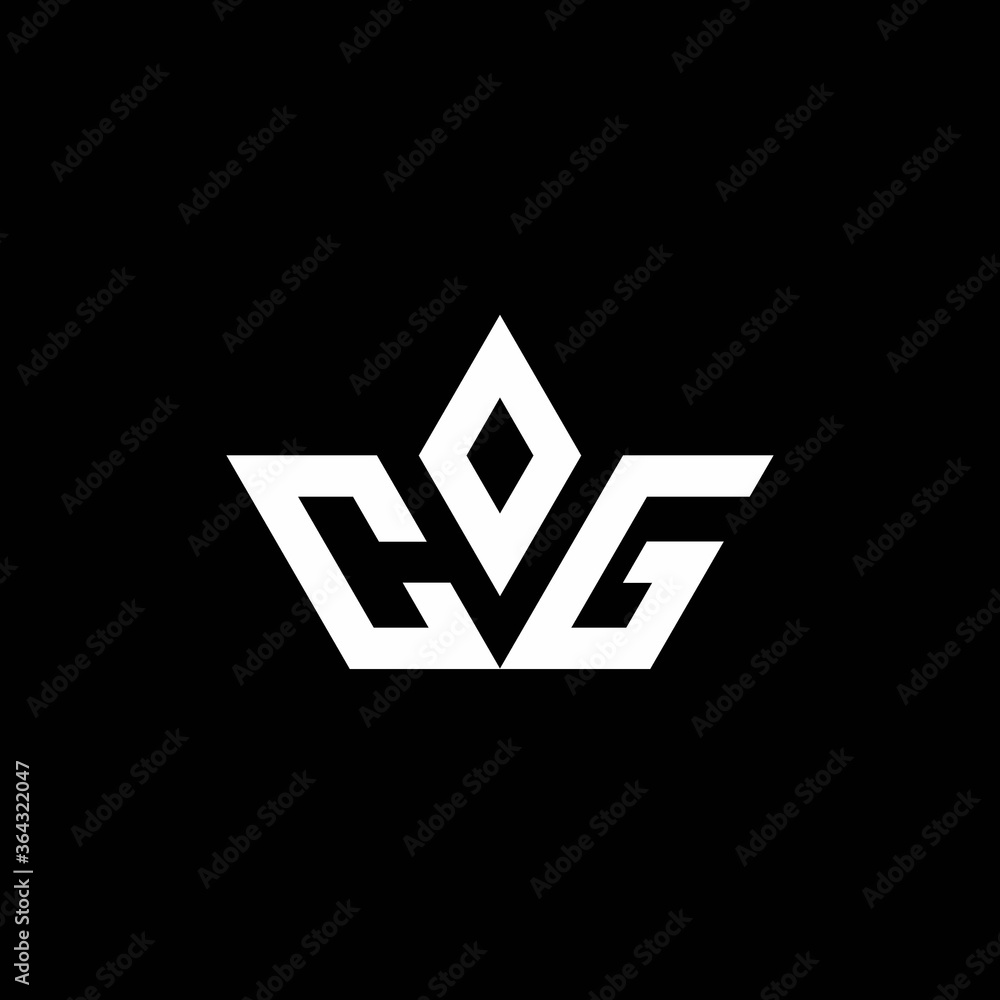 CG monogram logo with crown shape luxury style Stock Vector | Adobe Stock