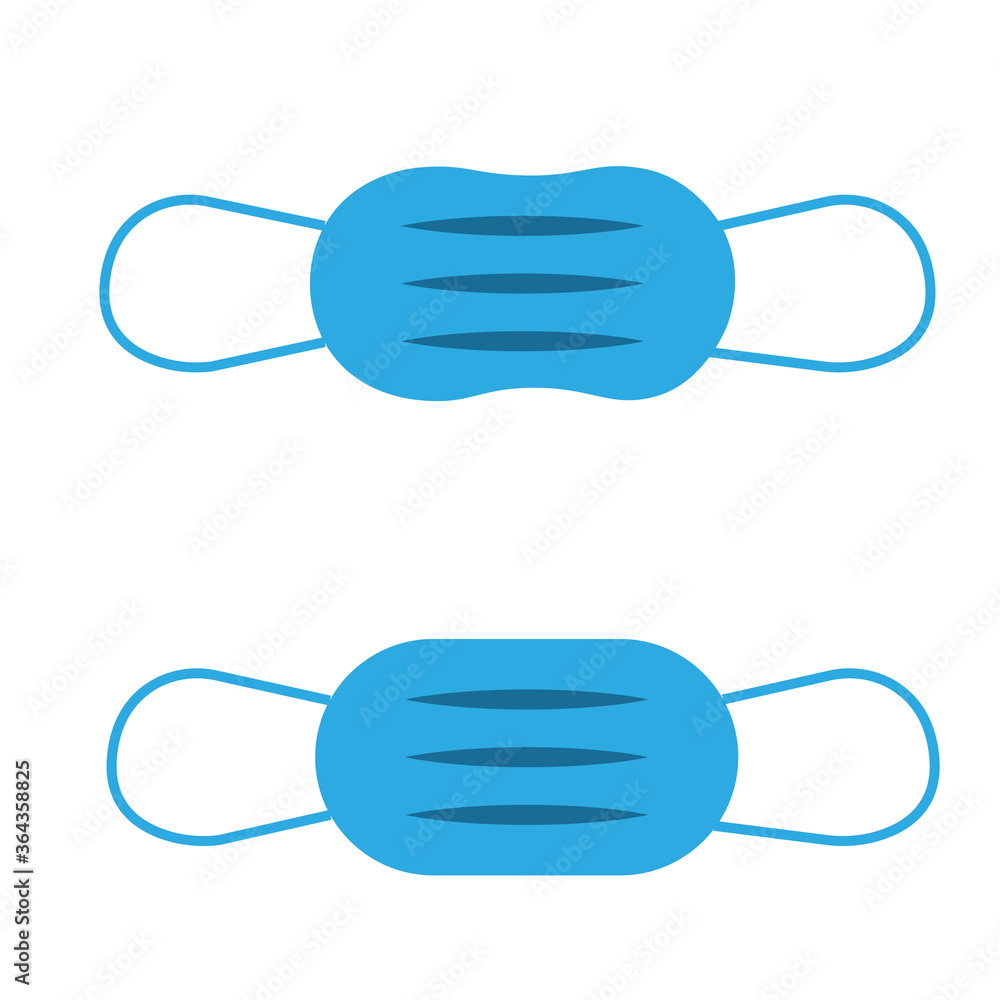 icono de Cubrebocas azul Stock Vector | Adobe Stock