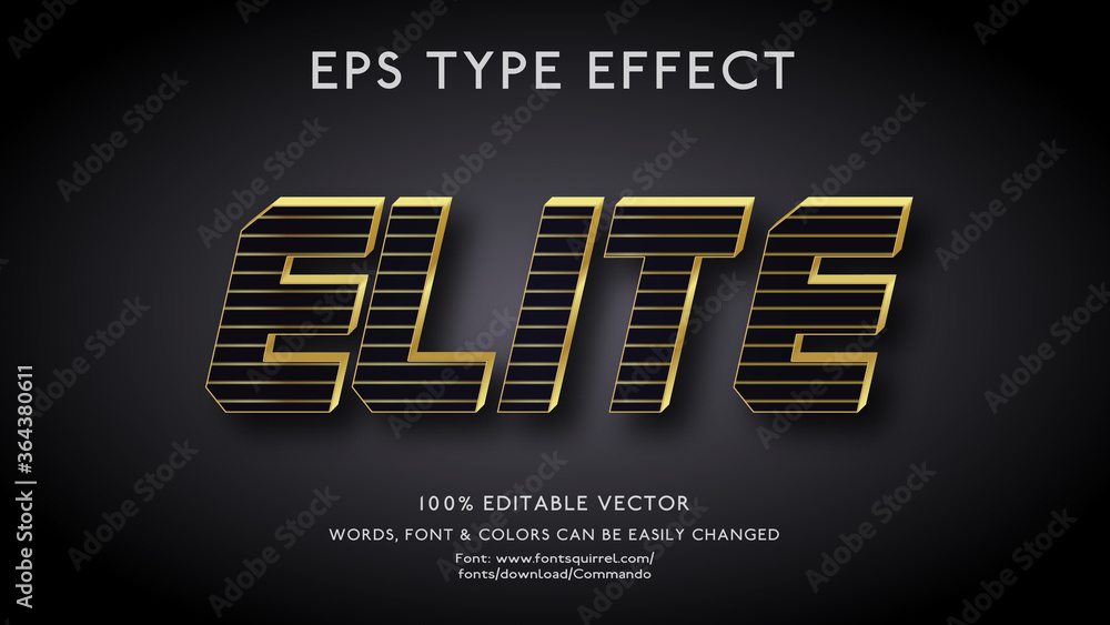 Vector Type effect with bold 3D style premium Stock Vector | Adobe Stock