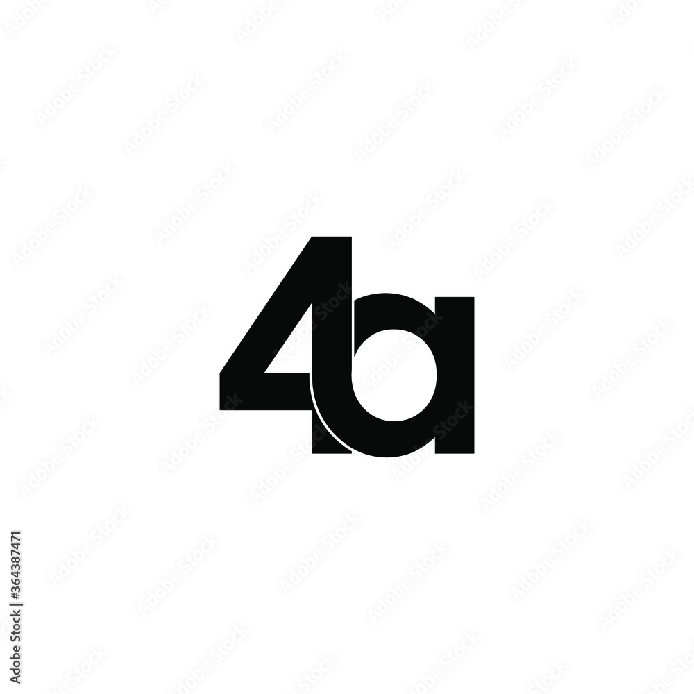4a letter original monogram logo design Stock Vector | Adobe Stock