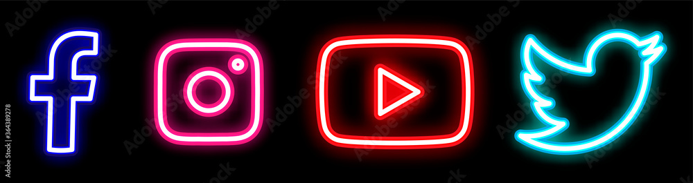 Facebook, twitter, instagram, youtube logo.. Facebook, twitter ...
