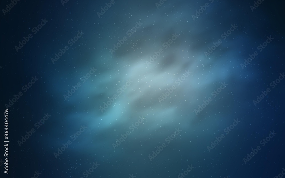 Light BLUE vector layout with cosmic stars. Space stars on blurred ...