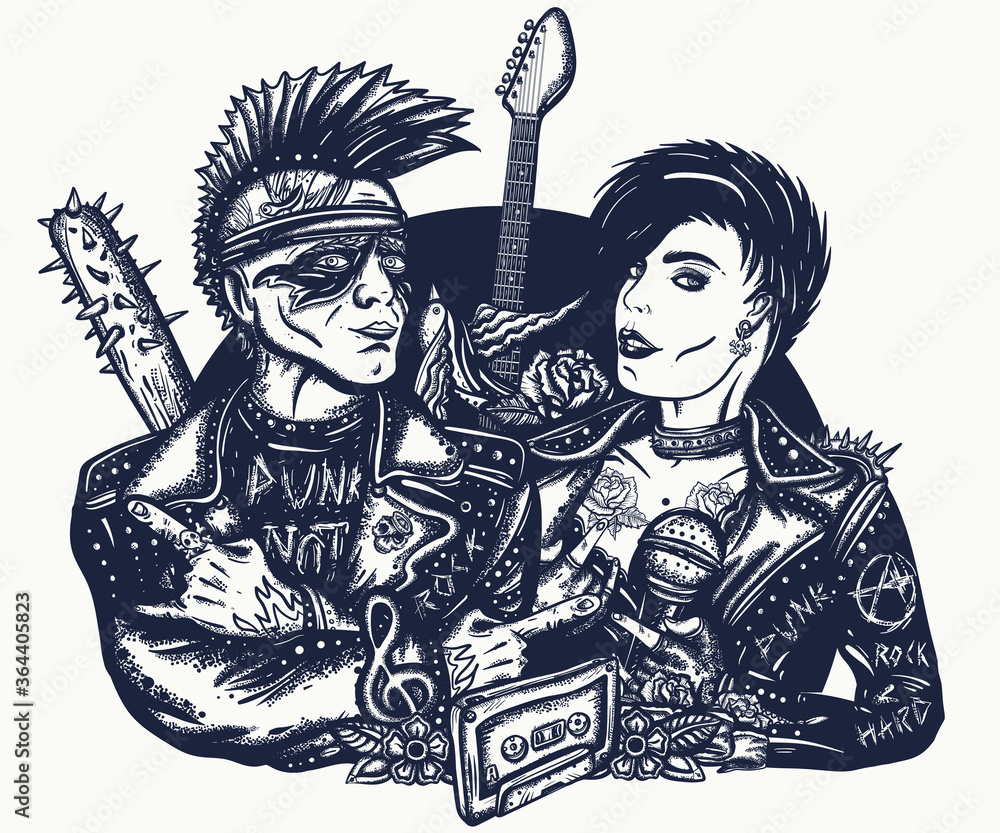 Punks In Love Drawing