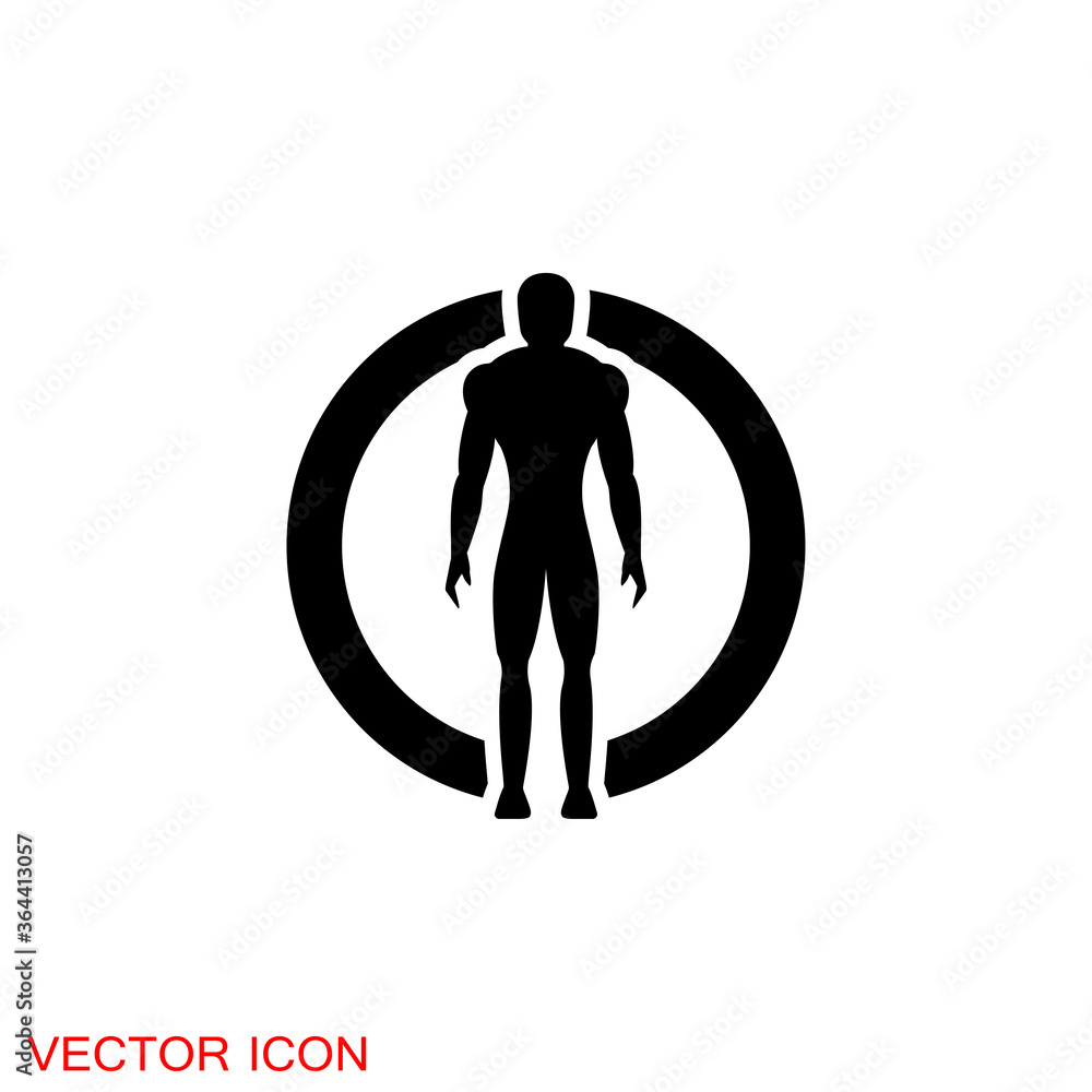 Body icon. Man Body Figure Size Icon Symbol Sign Pictogram Stock Vector ...
