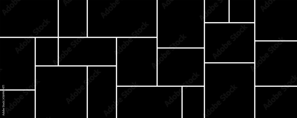 Creative vector Template Collage consisting of 21 frames for a photo of ...