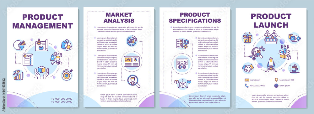 Product management brochure template. Product launch and specification ...