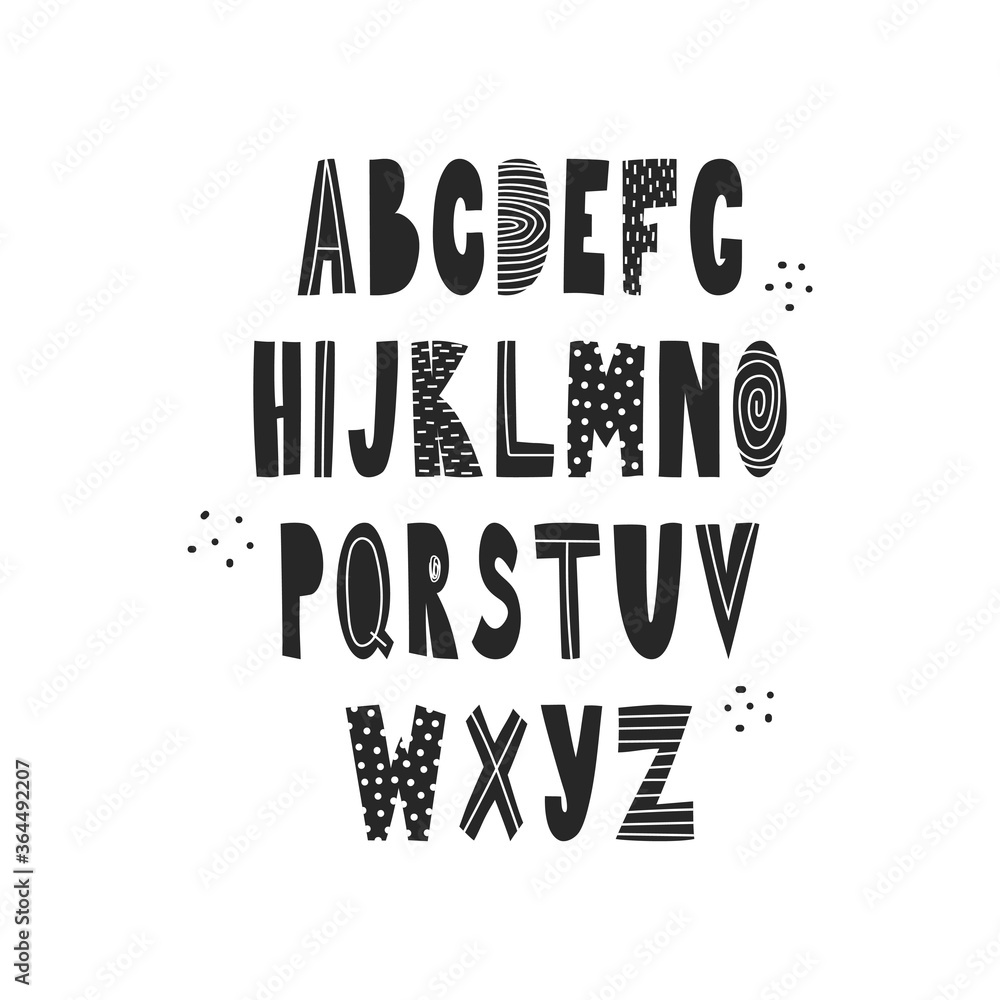 English Alphabet Drawn By Hand Alphabet In A Simple Flat Style english-alphabet-drawn-by-hand-alphabet-in-a-simple-flat-style