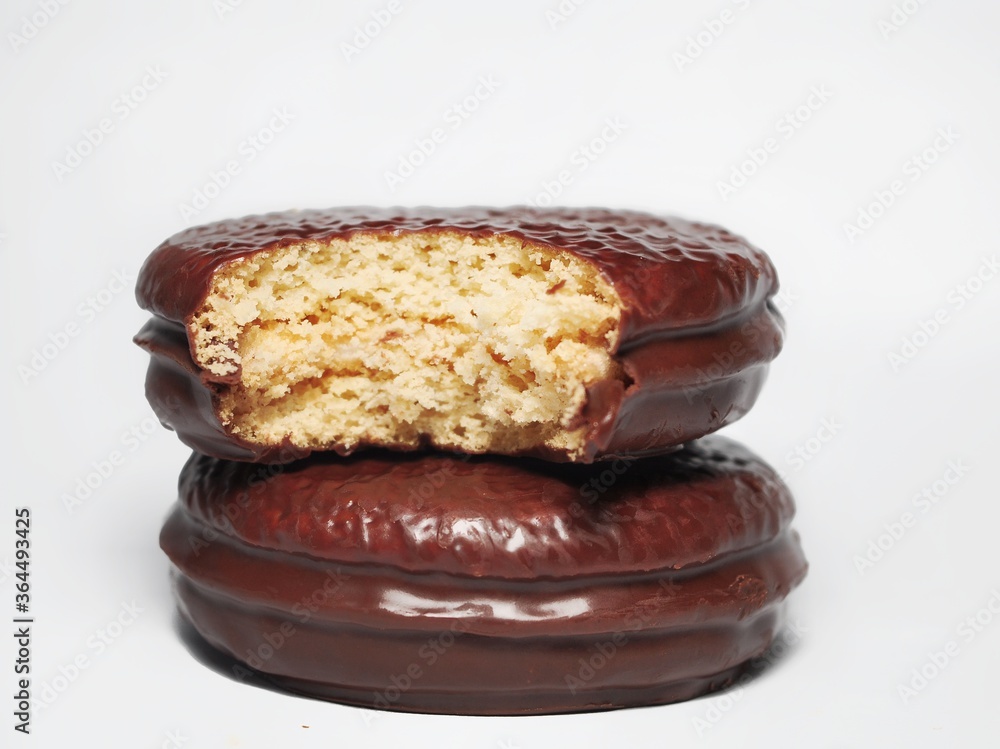 Choco pie isolated on white background Stock Photo | Adobe Stock